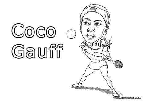 Coco Gauff Coloring Pages