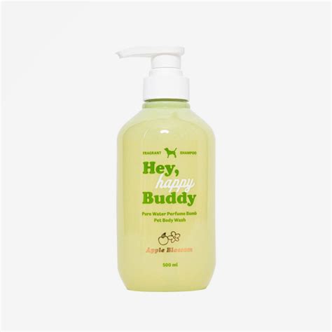 헤이해피버디 퓨어 워터 퍼퓸 밤 펫 바디워시 애플 블라썸 500ml 강아지대통령
