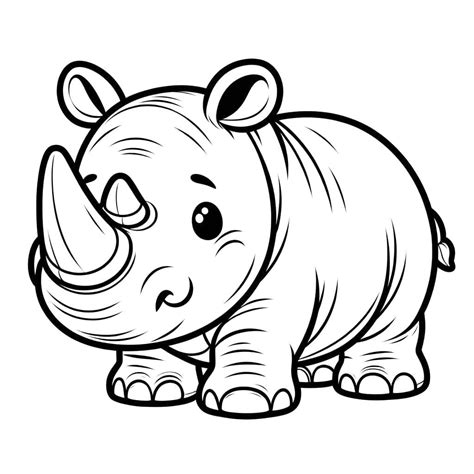 Planse De Colorat Cu Rinocer Desene De Colorat
