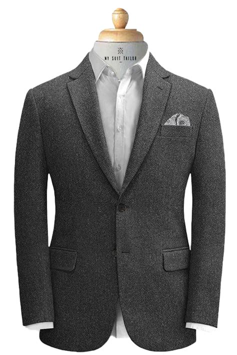 Buy Charcoal Grey Tweed Suit Custom Tailored Suits For Men My Suit