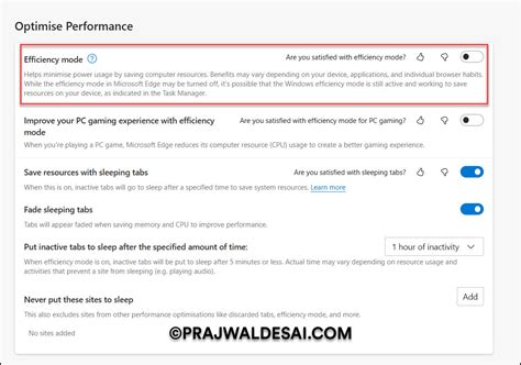 Turn On Or Off Efficiency Mode In Microsoft Edge