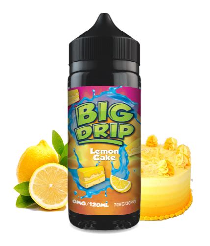 Lemon Cake By Big Drip 100ml E Liquid 0mg Vape 70vg Juice