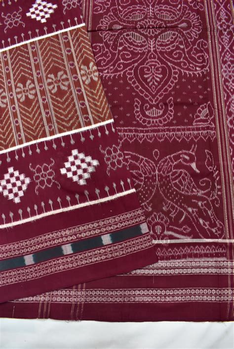 Amber Colour Pasapali Design Sambalpuri Handloom Cotton Saree