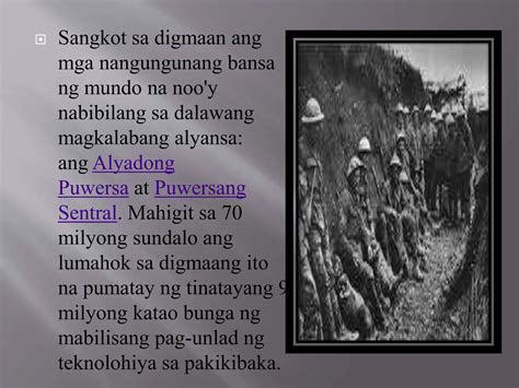Digmaan Unang Digmaang Pandaigdig Grade 8pptx Pptx