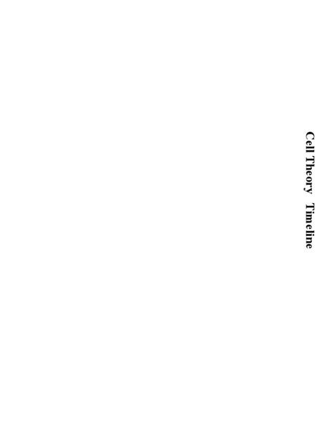 Cell Theory Timeline Pdf