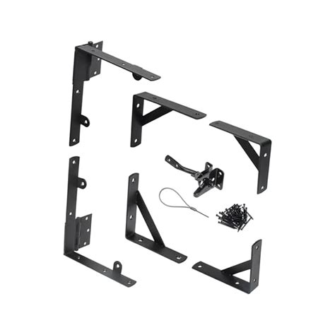 Figatia Gate Corner Brace Bracket Gate Frame Kit Black 90 Degree