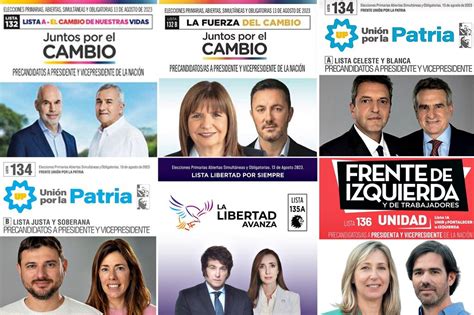 Las Boletas De Las Paso 2023 Así Se Presentan Los Candidatos De Las