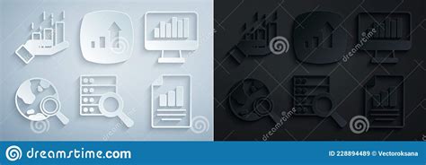 Set Server Monitor With Graph Chart Search Globe Document Financial