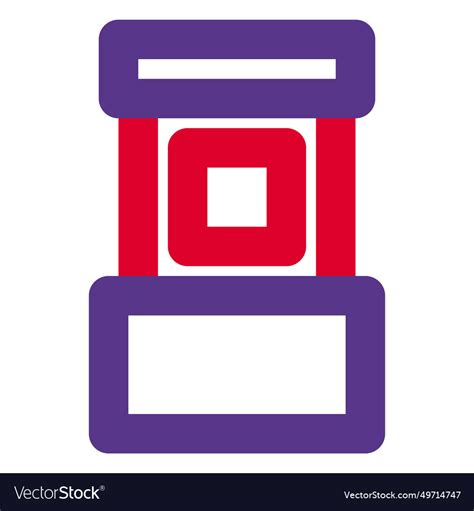 Automated Device Providing Currency And Banking Vector Image