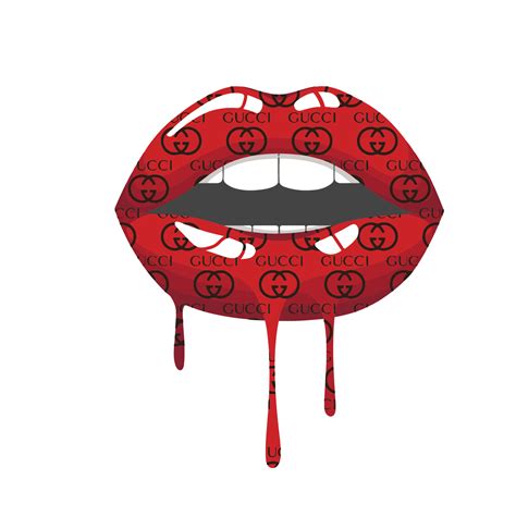 Lips Drip Pattern Svg Fashion Brand Svg Gucci Logo Svgbran Inspire
