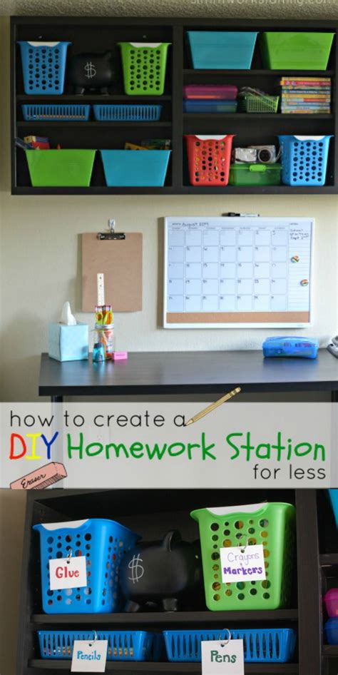 How To Create A Diy Homework Station For Less
