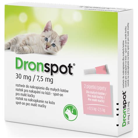 DRONSPOT krople robaki odrobaczenie kota kg kg Koty Bezpieczeństwo kota Koty