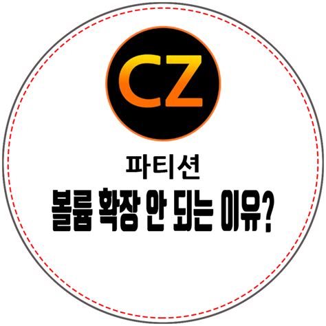 파티션 볼륨 확장 안 되는 이유 네이버 블로그