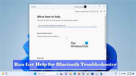 Run Bluetooth Troubleshooter In Get Help App Of Windows 11