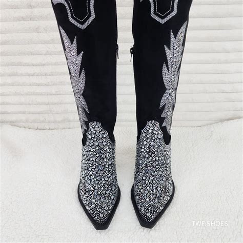Cape Robbin Anniston Black With Rhinestones Glamour Western Cowgirl
