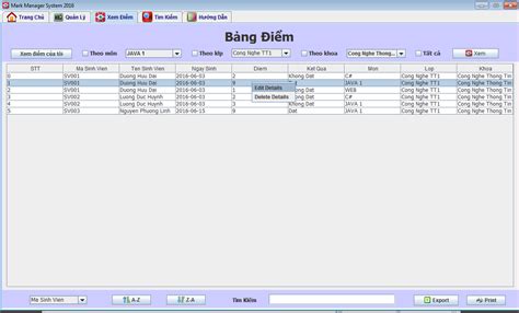 How To Create Jtable Right Click Popup Menu Java Swing Gui ~ Thế Giới