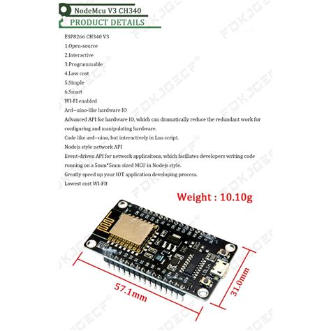 Node MCU Development Kit V3 CH340 NodeMCU Motor Shield Wifi Esp8266