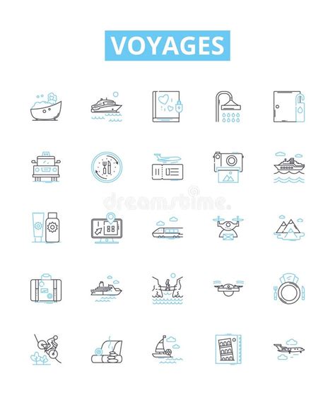 Conjunto De Iconos De Línea Vectorial De Viajes Recorridos Viajes