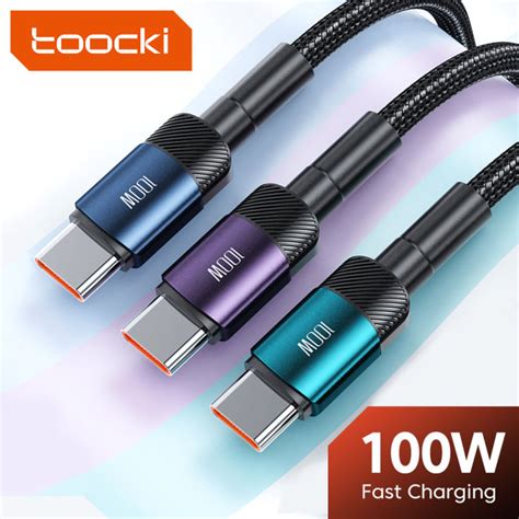 Toocki Pd 100วัตต์5a Usb C เพื่อพิมพ์ C เคเบิ้ลอย่างรวดเร็วชาร์จสาย