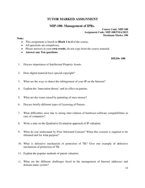 IGNOU MIP 108 SOLVED ASSIGNMENT JAN JULY 2023 ENGLISH MEDIUM