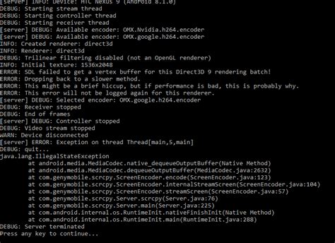 Can T Run Scrcpy Error Xfffffc Issue Genymobile Scrcpy GitHub