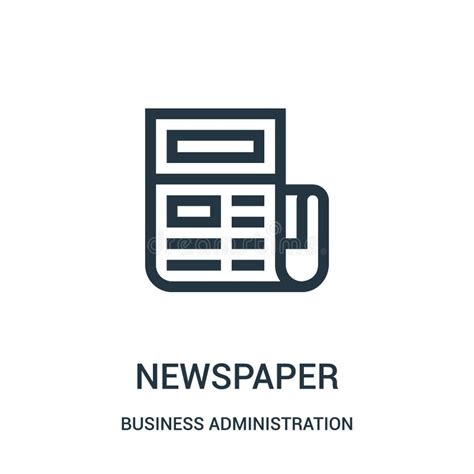 Newspaper Icon Vector From Business Administration Collection Thin Line Newspaper Outline Icon