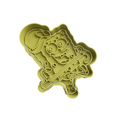 Spongebob Cookie Cutter Stl 2 Stl Cookie Cutters Over 35 000 Designs To 3d Print
