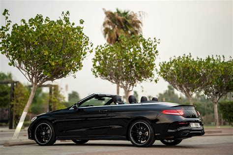 Rent Mercedes C200 Convertible Black In Abu Dhabi Convertible