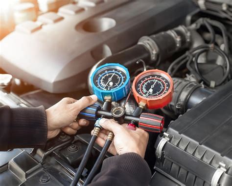 Service de vérification du climatiseur de voiture détection de fuite remplissage de