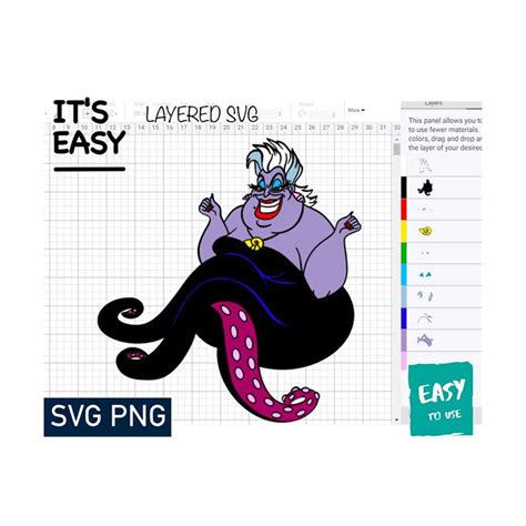 Villain Sea Queen Svg Cricut Svg Clipart Layered Svg Fil Inspire