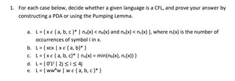 Solved 1 For Each Case Below Decide Whether A Given Chegg Com