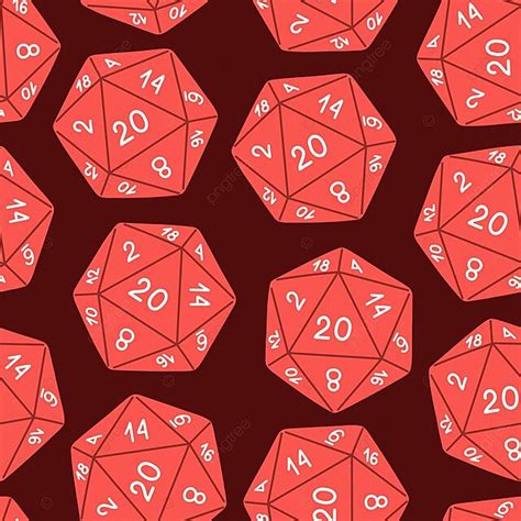 Seamless Rpg Dice Pattern For Board Games Polygonal Role Playing Games