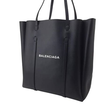 Balenciaga バレンシアガ エブリデイロゴ トートバッグ 551810 1000 レザートートバッグ ブラックホワイト
