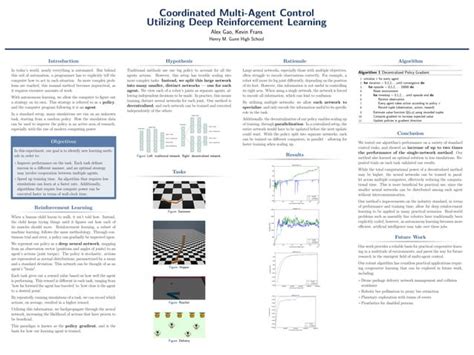 Coordinated Multi Agent Control Utilizing Deep Reinforcement Learning
