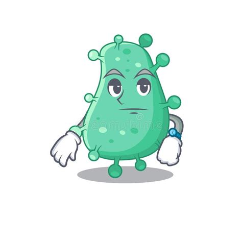 Agrobacterium Tumefaciens Miner Cartoon Design Concept With Tool And