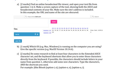 Solved A 2 Marks Find An Online Hexadecimal File Viewer