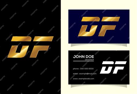 초기 편지 Df 로고 디자인 벡터입니다 기업 비즈니스 아이덴티티에 대한 그래픽 알파벳 기호 프리미엄 벡터