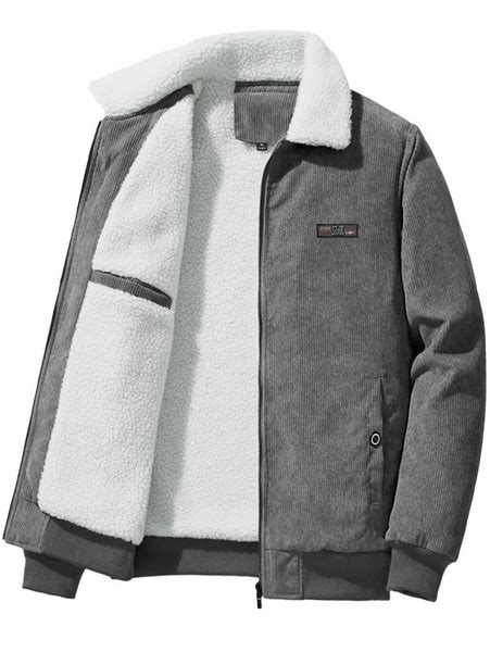 Куртка Мужской Карманы серый с отворотом Текстиль размер 48 Длинный