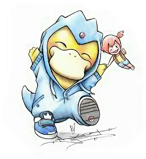 Download Psyduck Sticker Cute Pokemon In Hoodies Clipart Png Download