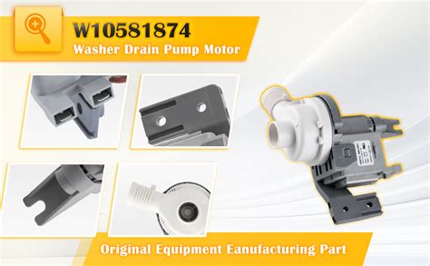Wpw10581874 W10581874 Washer Water Drain Pump Perfectly