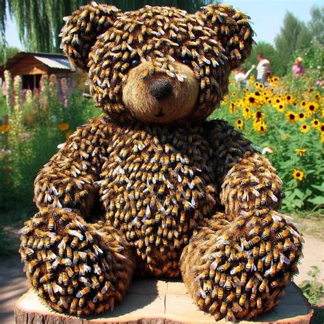 A Teddy Bear Made Of Bees Rhardaiimages