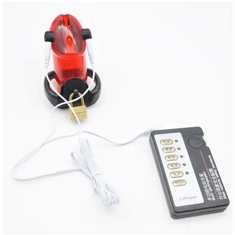Electric Shock Male Chastity Device Cuff Ring Electro Penis Rings Penis