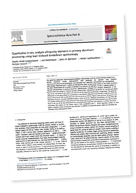 Quantitative In Situ Analysis Of Impurity Elements In Primary Aluminum Processing Using Laser