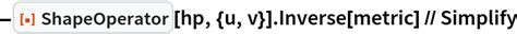 Shapeoperator Wolfram Function Repository
