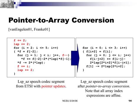 Ppt Array Dependence Analysis With The Chains Of Recurrences