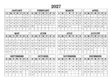 2027 Printable Three Months Calendar Free Printable Templates