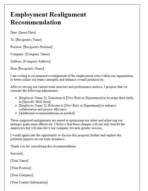Letter Template For Job Redeployment Offer Free Samples In Pdf Letterin