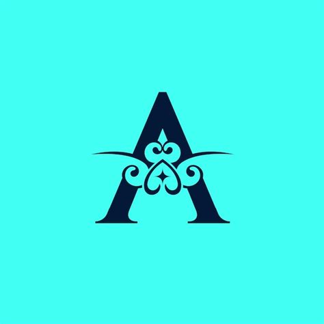 Rainha Da Beleza Design De Logotipo De Ouro Real Letra A Vetor Premium
