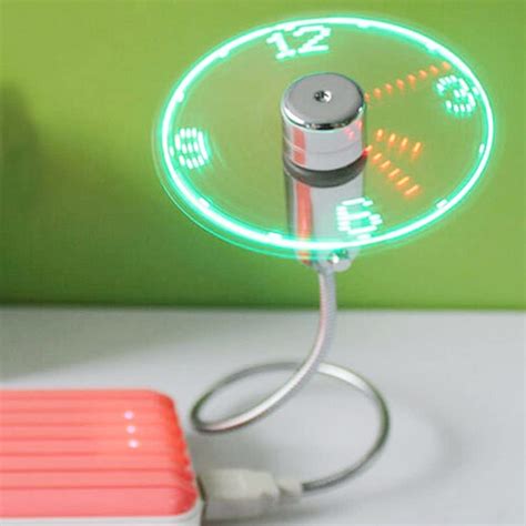 Usb Clock Fan With Real Time Clock Led Light Screenmr Medium
