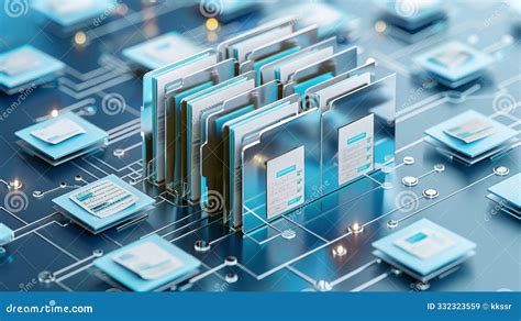 Efficient Digital Document Management System Interface With Modern Design In Blue And White